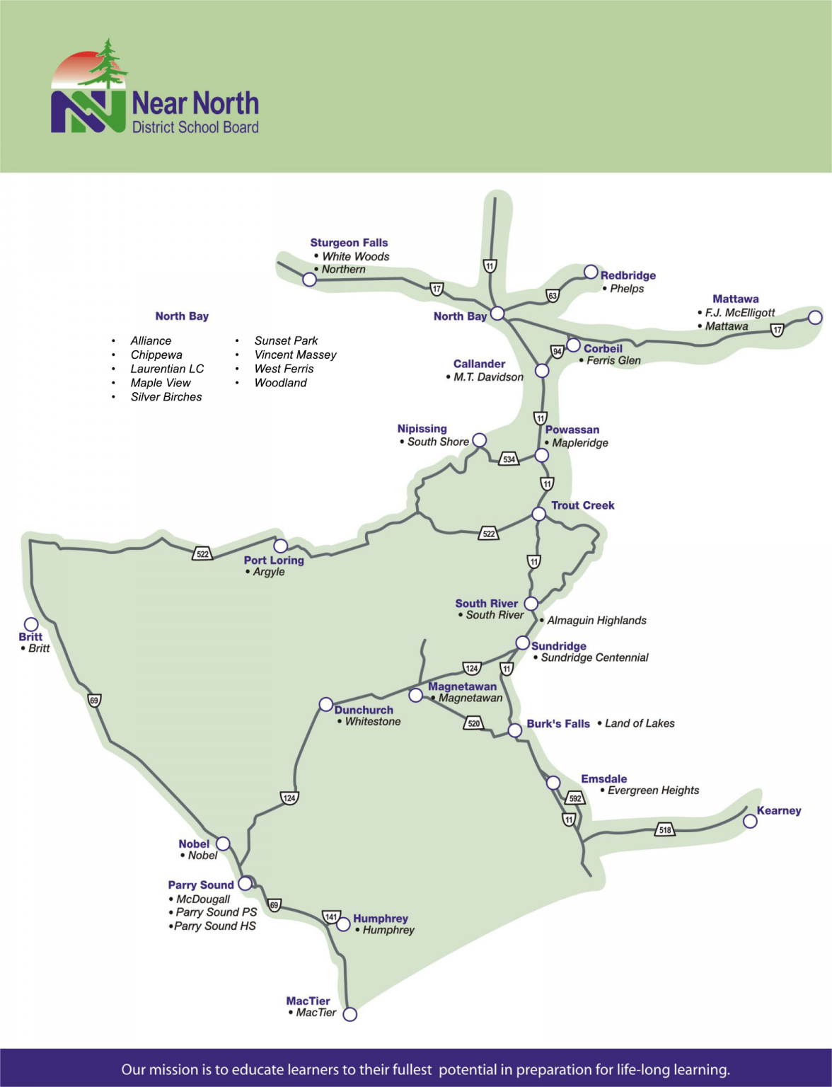 District Map – Near North District School Board